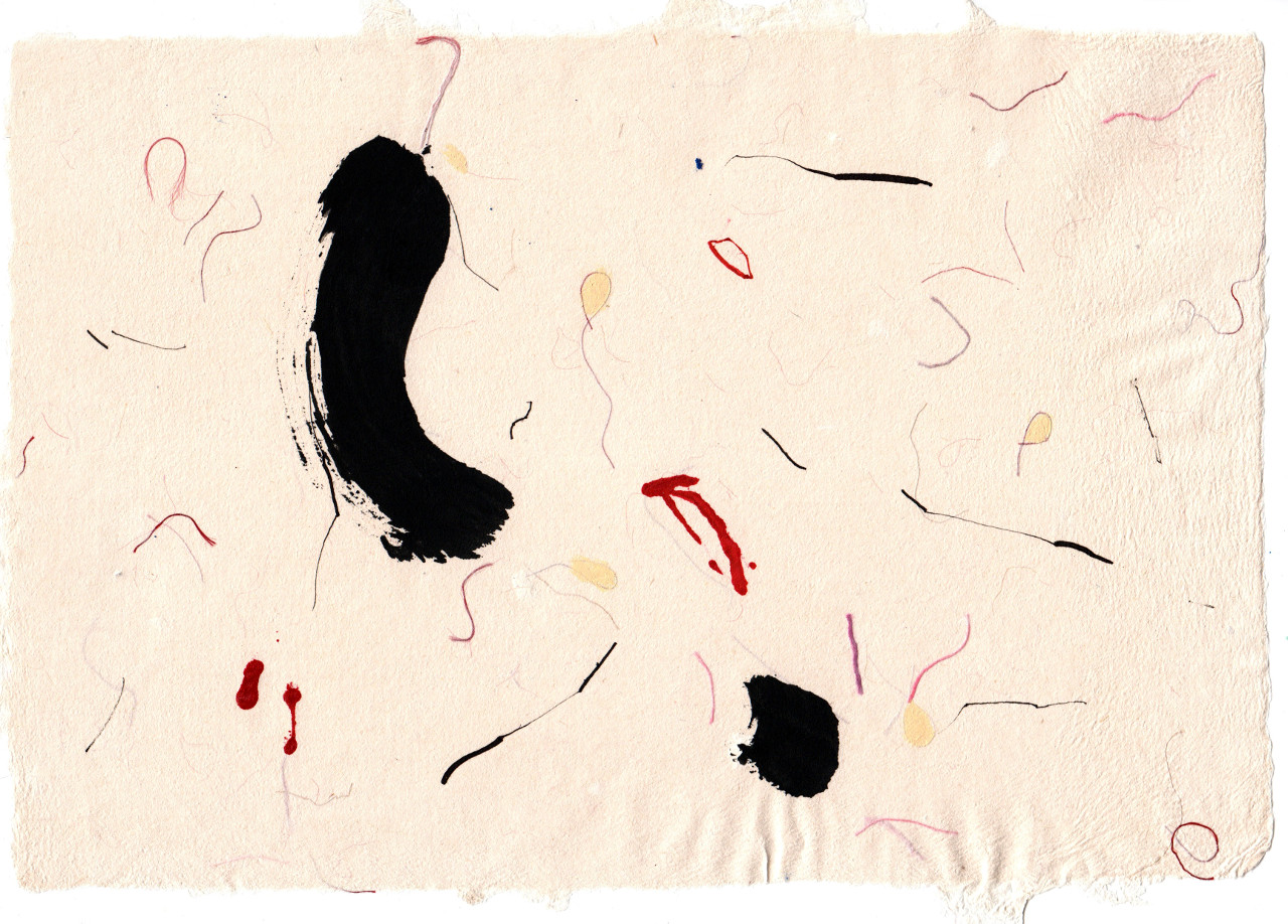 Abstract Drawings on Hand Made Paper