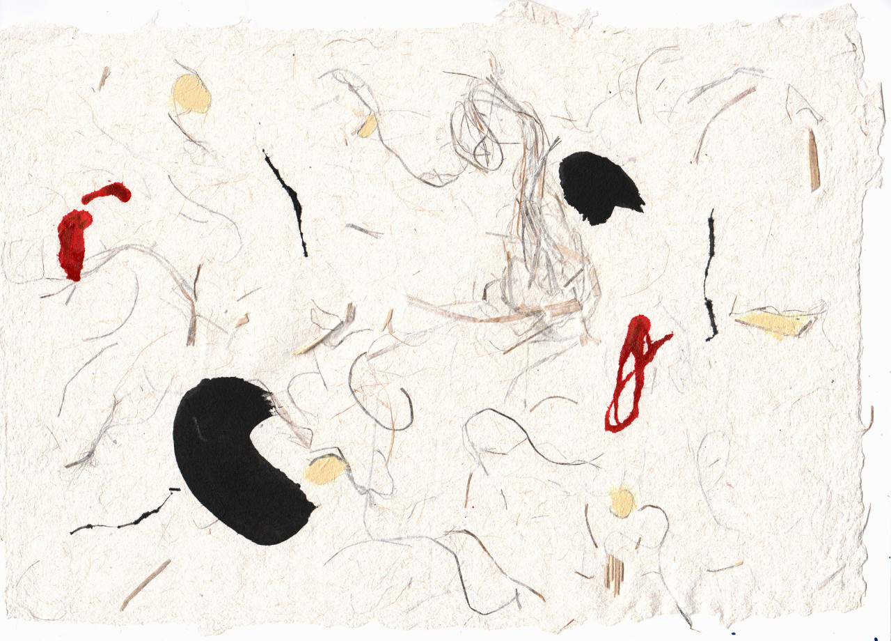 Abstract Drawings on Hand Made Paper