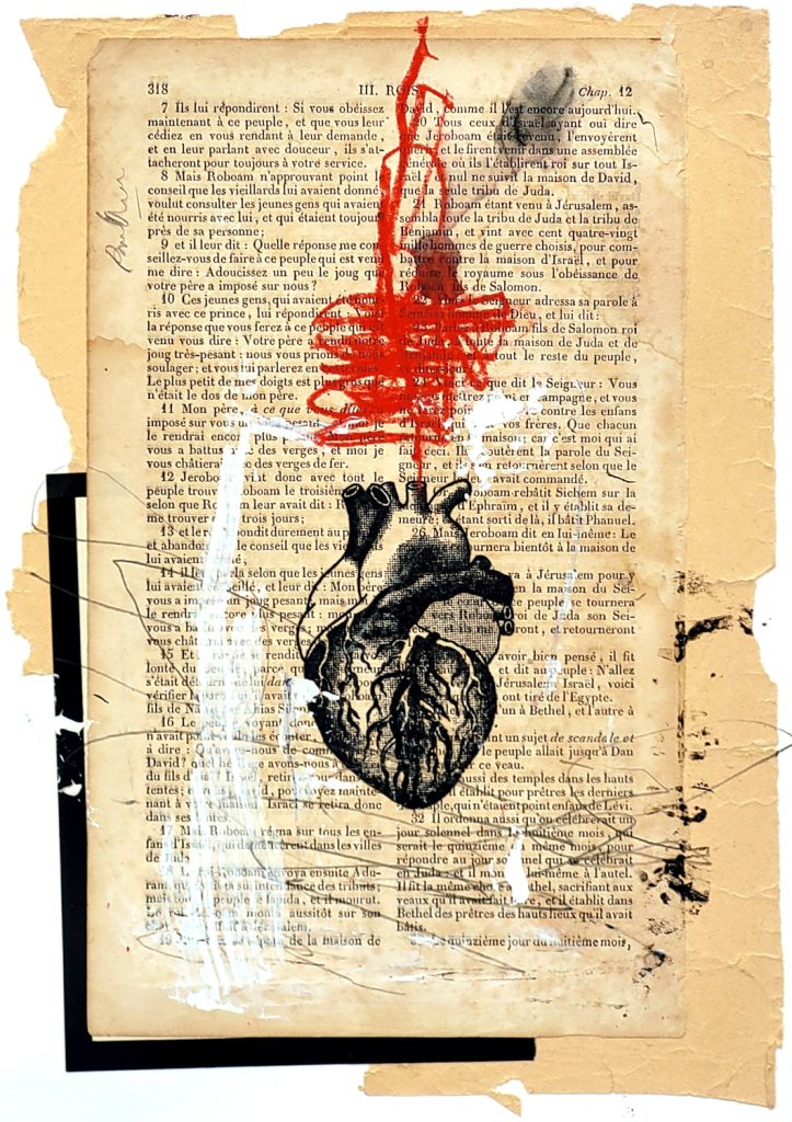 I Have A Heart III – Vintage Paper Collage