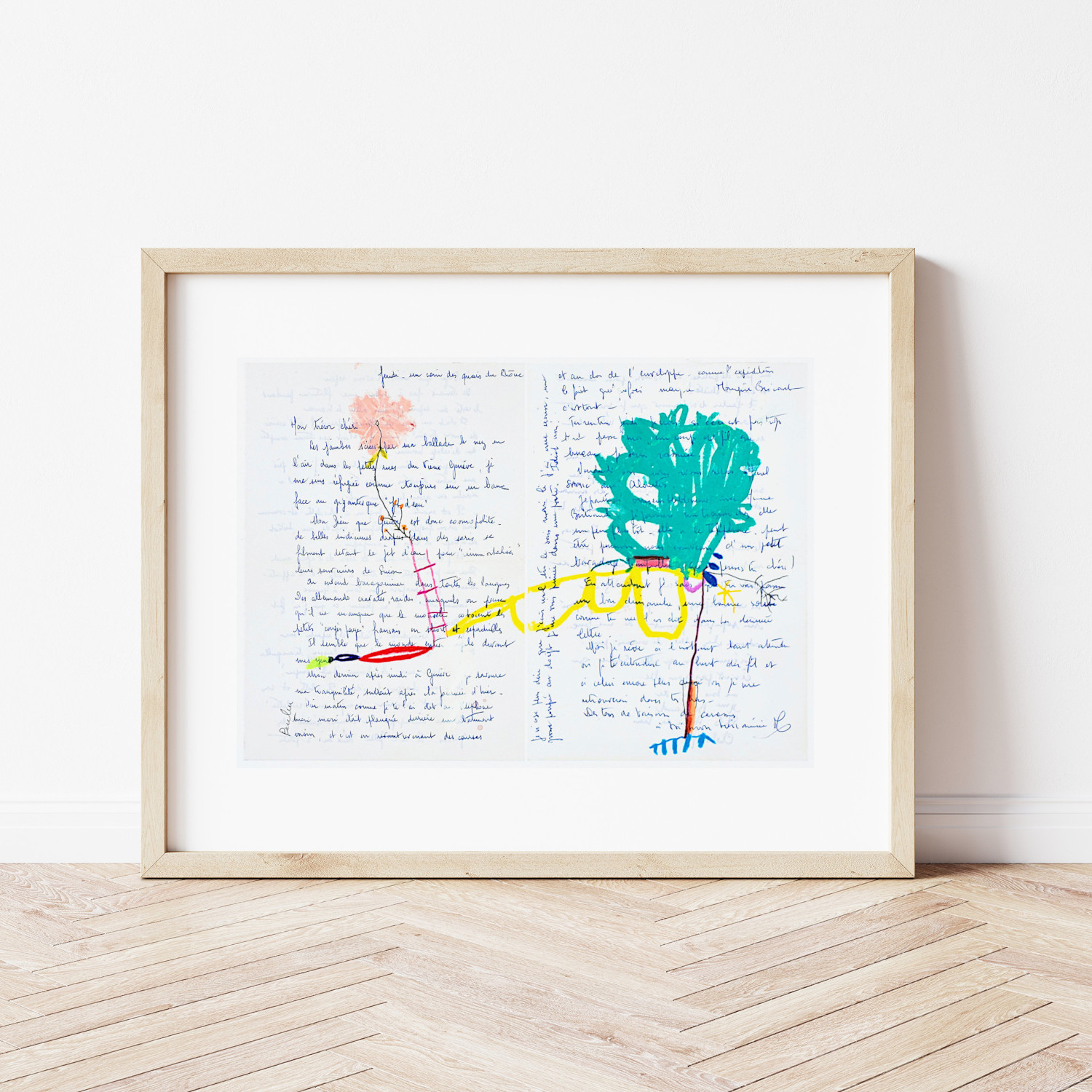 Love Letters – Abstract drawings on vintage paper